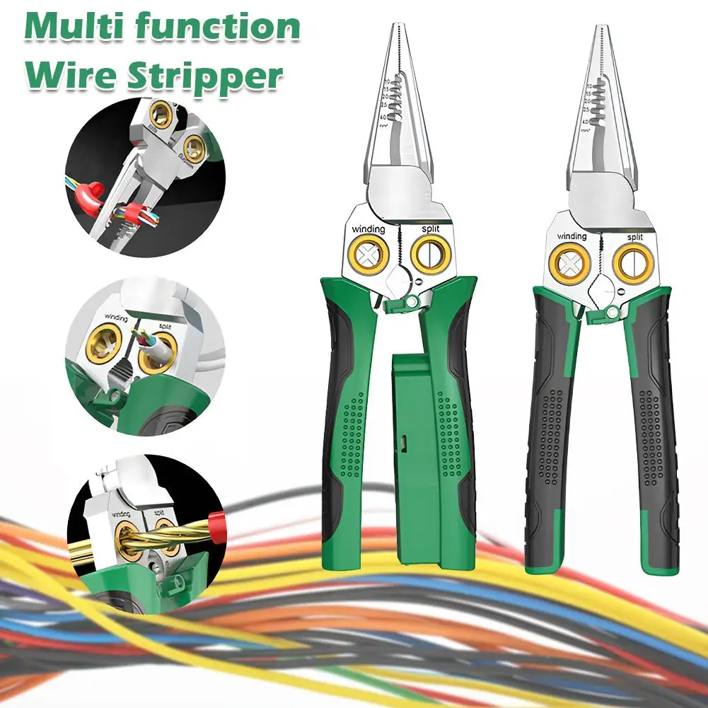 Electrician-s-pliers-multi-function-wire-stripper-8-in-1-stainless ...