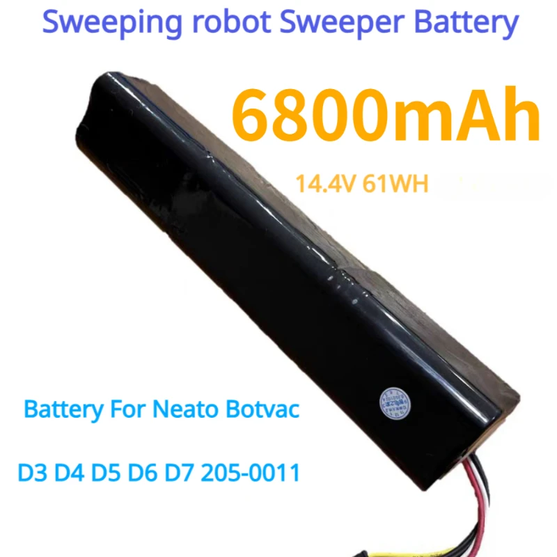 6800mAh Sweeping Robot Sweeper Battery 14.4V 61WH Battery for Neato ...