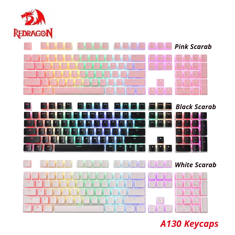 Redragon-A130-Keycaps-104-Keys-Doubleshot-PBT-key-caps-Set-for ...