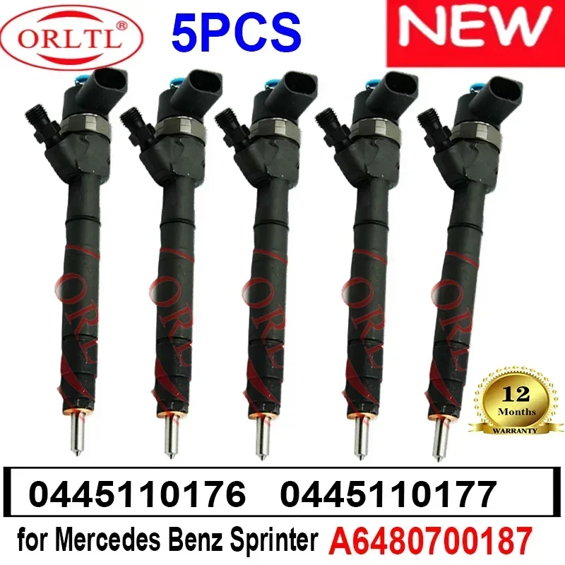 5PCS NEW 0445110176 High Quality Injector 0445110177 6480700187 ...
