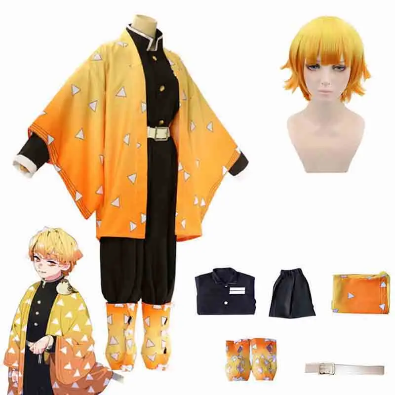 Demon-Slayer-Agatsuma-Zenitsu-Cosplay-Costume-Kimetsu-No-Yaiba-Anime ...