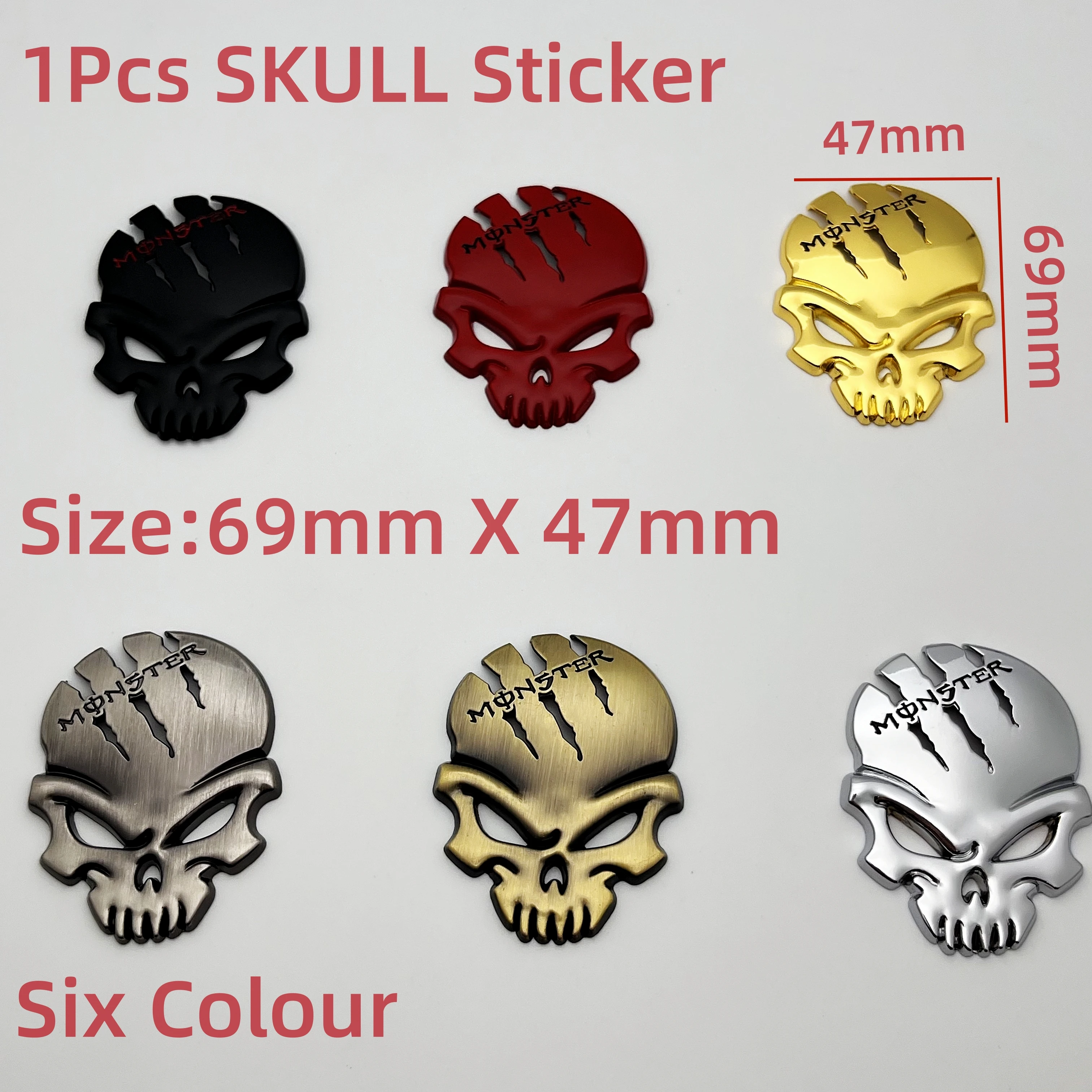 1pcs-set-3D-Metal-Skull-Head-Logo-Emblem-Stickers-Car-Body-Or-Petrol ...