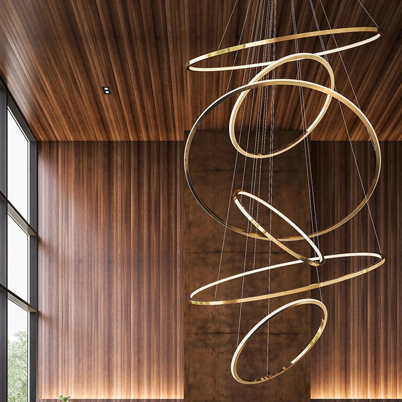 Duplex-light-luxury-chandelier-villas-large-living-rooms-chandeliers ...