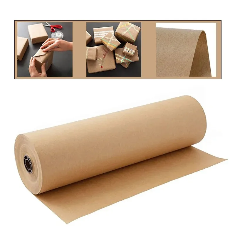 Brown-kraft-Paper-Rolls-Gift-Wrapping-Wrapping-Paper-Shipping-Bulletin ...