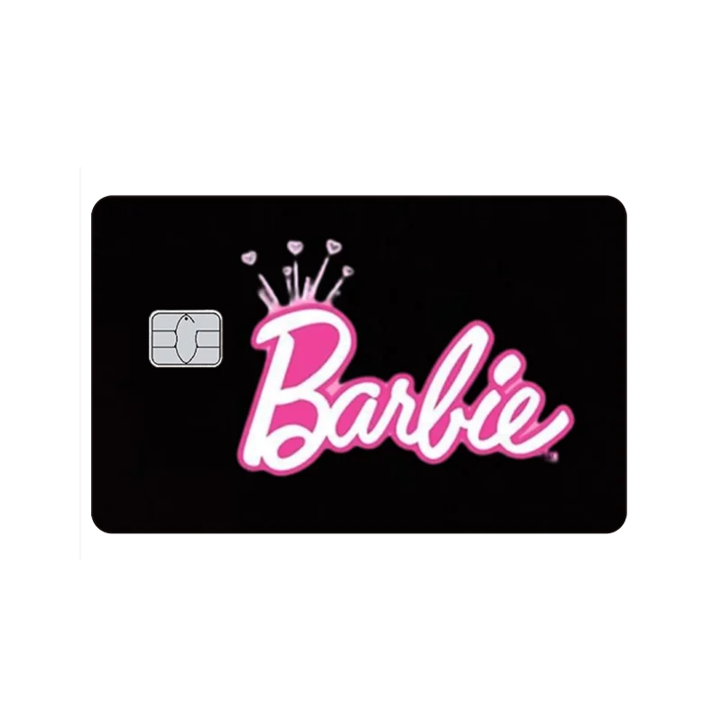 Fashion-Barbie-Black-Laser-Credit-Debit-Card-Diy-Anime-Cartoon-Bubble ...