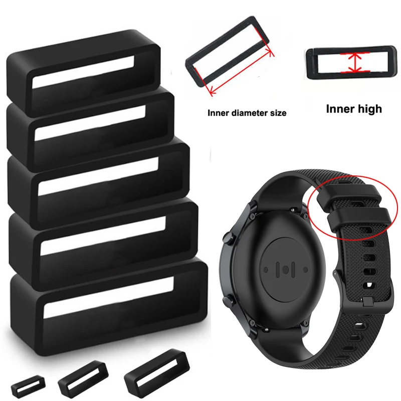 New-2-10Pcs-Black-Watchband-12-14-16-18-20-22-24-26mm-Silicone-Band ...