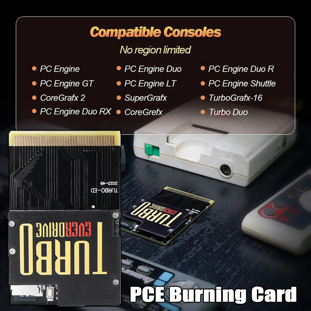 For-PCE-Turbo-GrafX-600-in-1-Game-Cartridge-Flash-Card-Flash-Drive ...