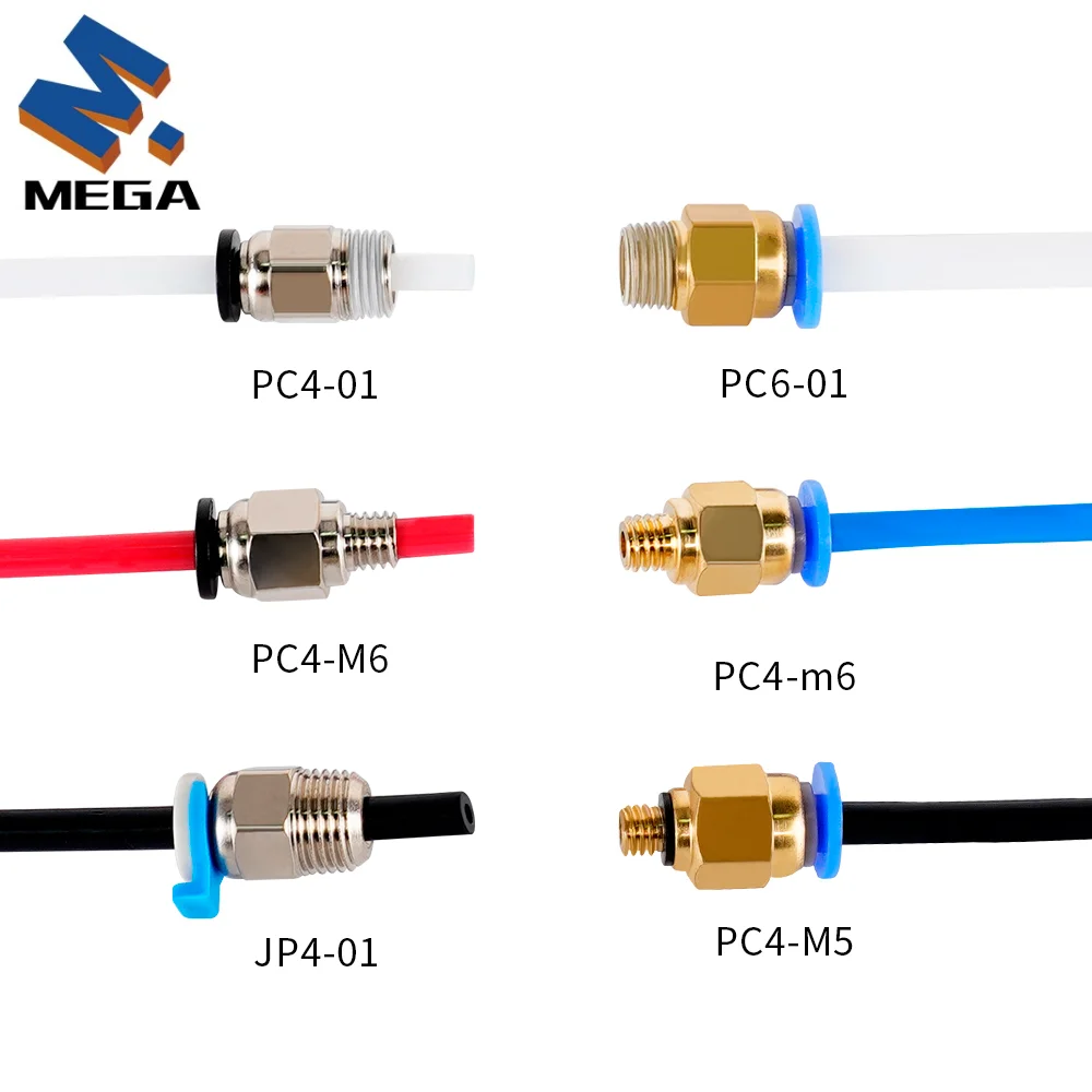 V6 Pneumatic Quick Connector 3D Printer Parts For Bowden Quick Jointer ...