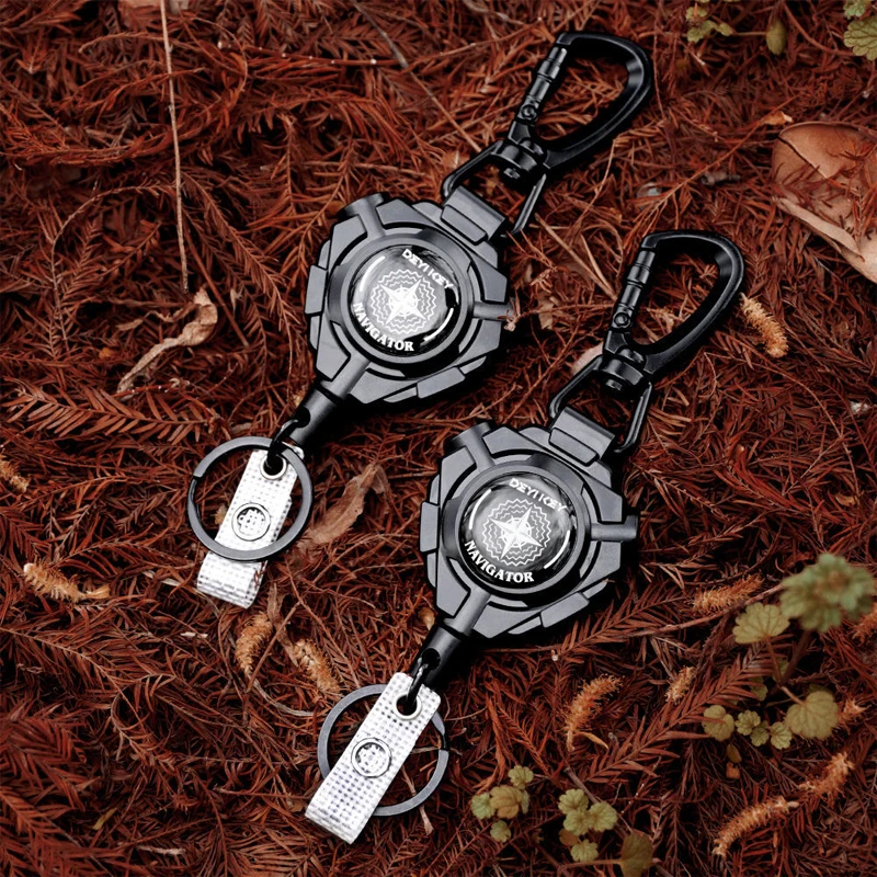 Tactical-ID-Badge-Reel-Heavy-Duty-Carabiner-Badge-Holder-Retractable ...