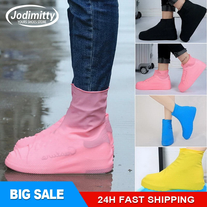 Waterproof-Rain-Boots-Covers-Silicone-Reusable-Rain-Shoe-Covers-Unisex ...