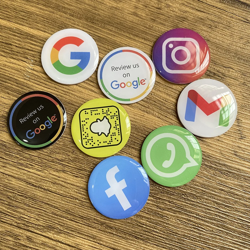 30mm-Epoxy-NFC-Social-Media-Phone-Sticker-Gmail-Instagram-Snapchat ...