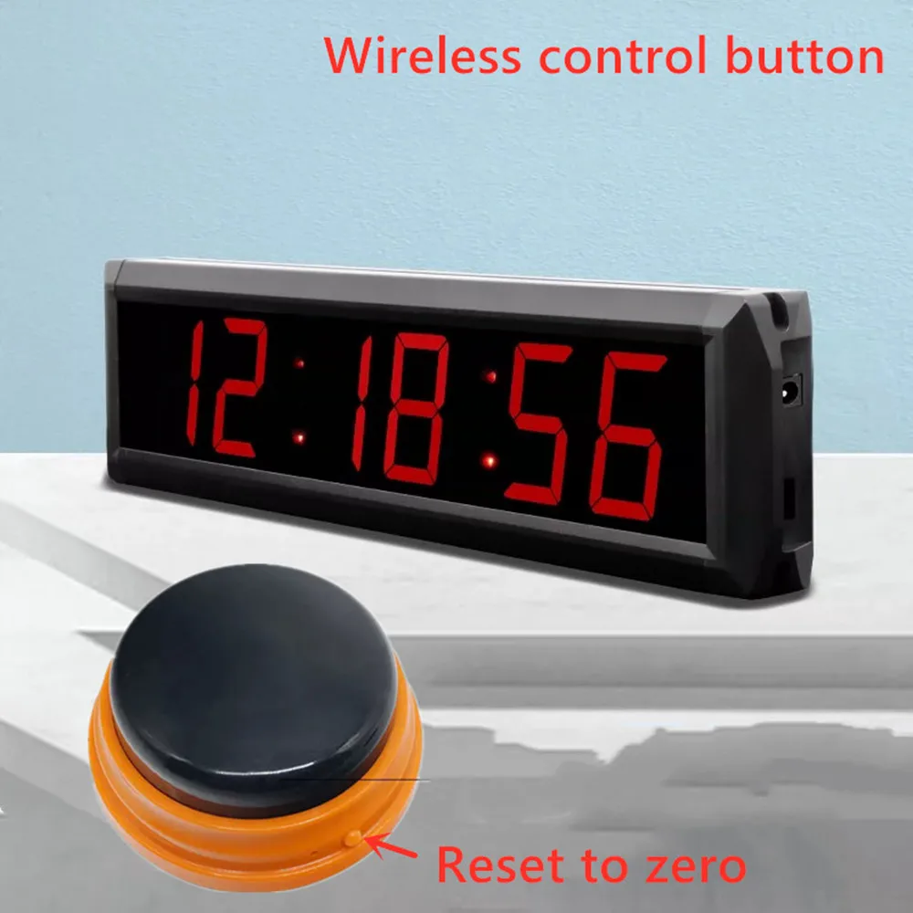 34cm-With-wireless-button-Led-Countdown-Timer-Stopwatch-Clock-With ...