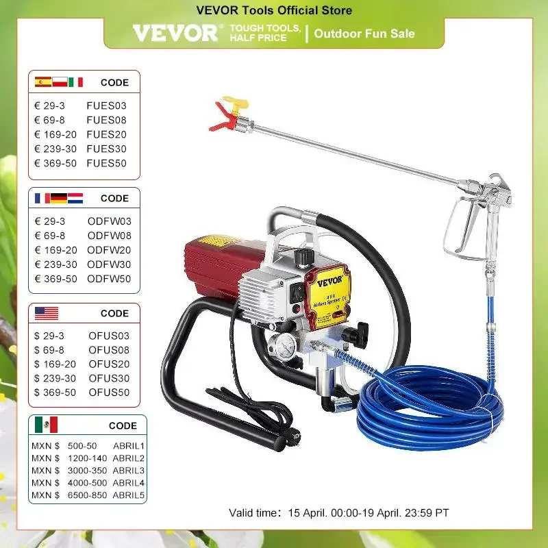 VEVOR-High-Pressure-Airless-Wall-Paint-Sprayer-Spraying-Machine ...