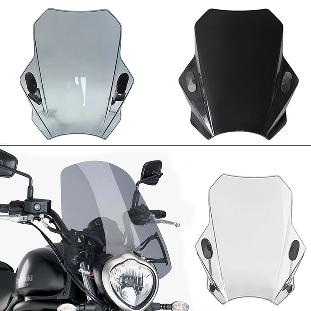 Motorcycle Windshield Glass Cover Screen Deflector For Kawasaki Vulcan ...