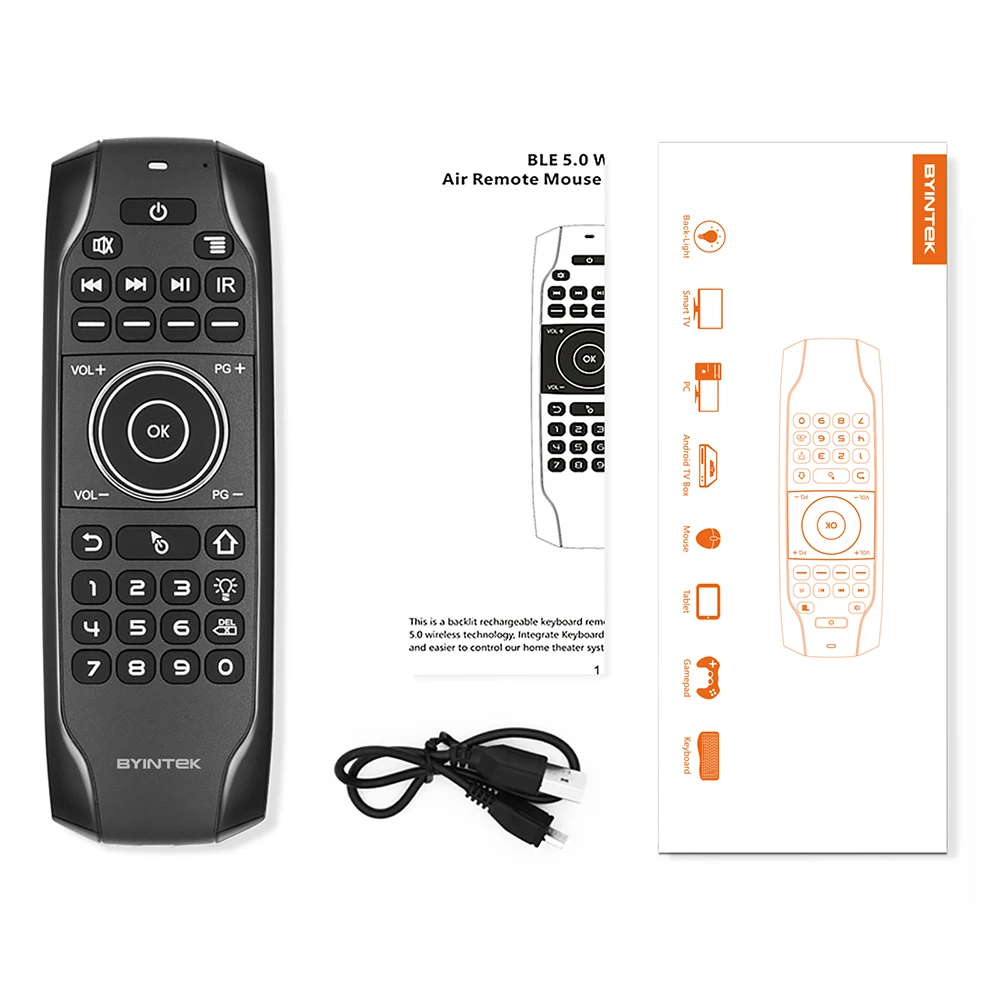 VEVSHAO Wireless Air Mouse, English Arab Keyboard with Remote Control ...