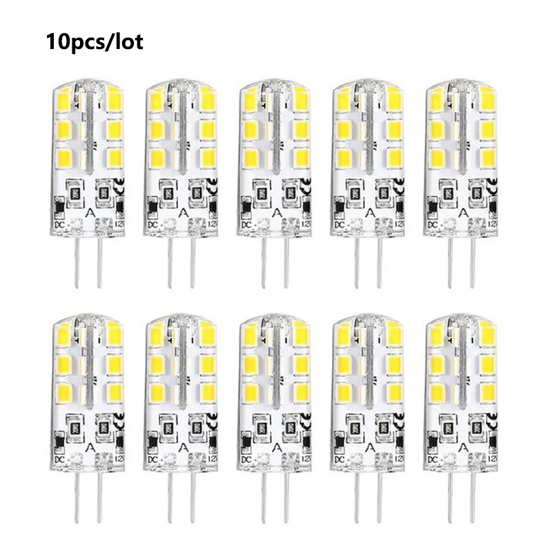 10pcs-G4-Mini-LED-Light-Bulb-2W3W-Corn-Bulb-AC-DC12V-AC220V-Silica-gel ...