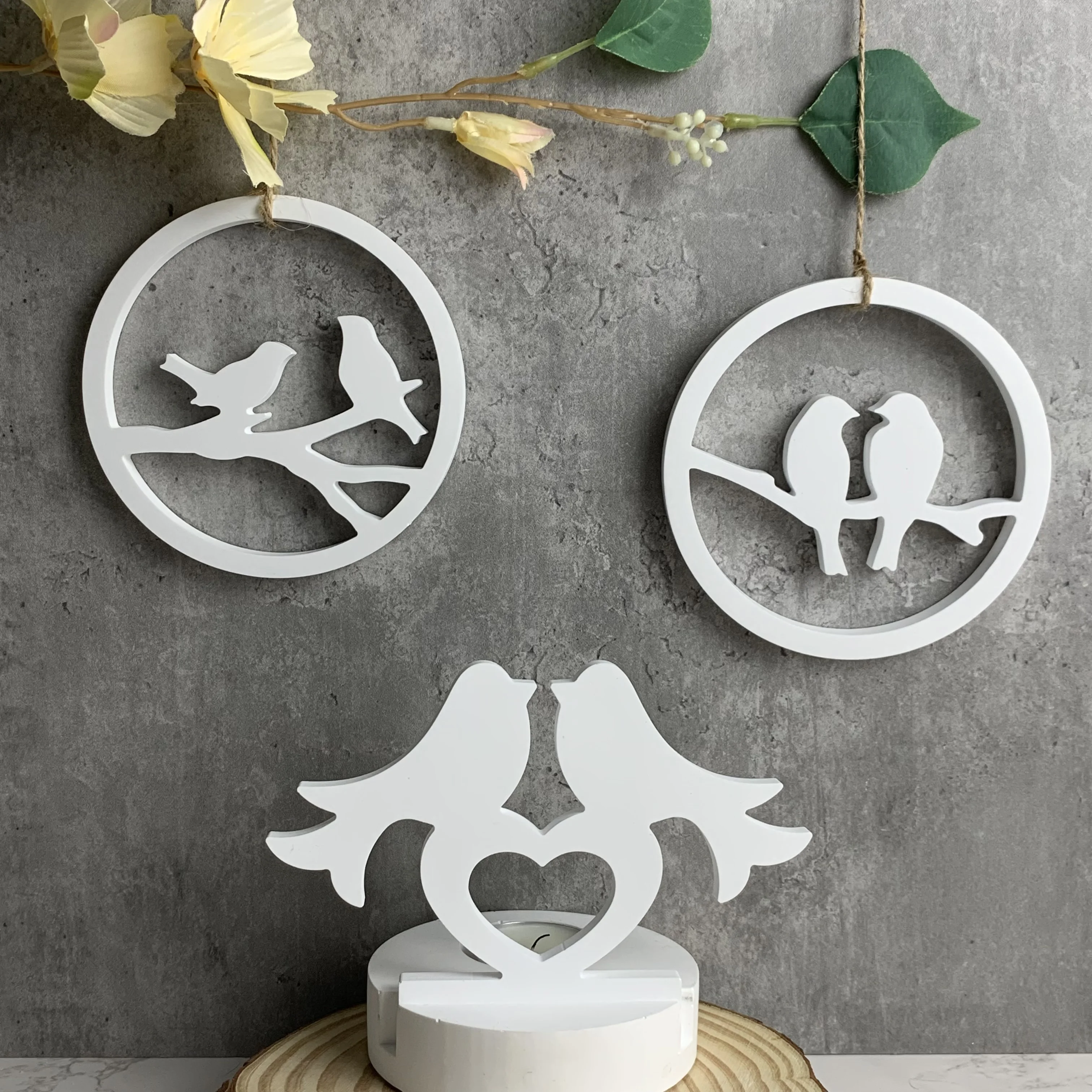 DIY Round Bird Plug-in Silicone Candle Molds Handmade Concrete Moulds ...