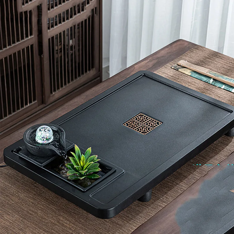 Designed-Kitchen-Black-Tea-Tray-for-Decoration-Gongfu-Table-Luxury ...