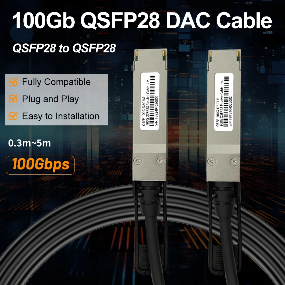 100Gb-DAC-Cable-QSFP28-to-QSFP28-0-5m-1m-2m-3m-5m-Passive-Direct-Attach ...