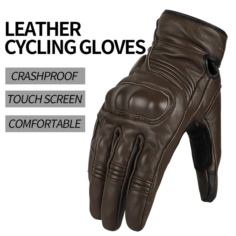 Four-Season-Windproof-Motorcycles-Gloves-Genuine-Leather-Anti-Drop-Men ...