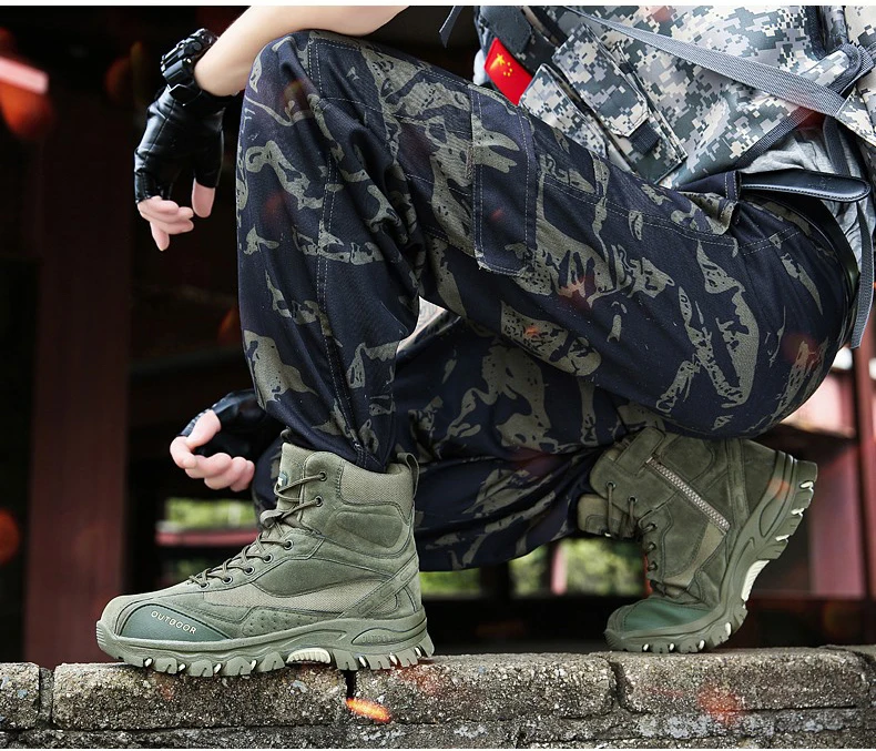 Genuine Leather Tactical Military Combat Boots for Men - Gavmart.com