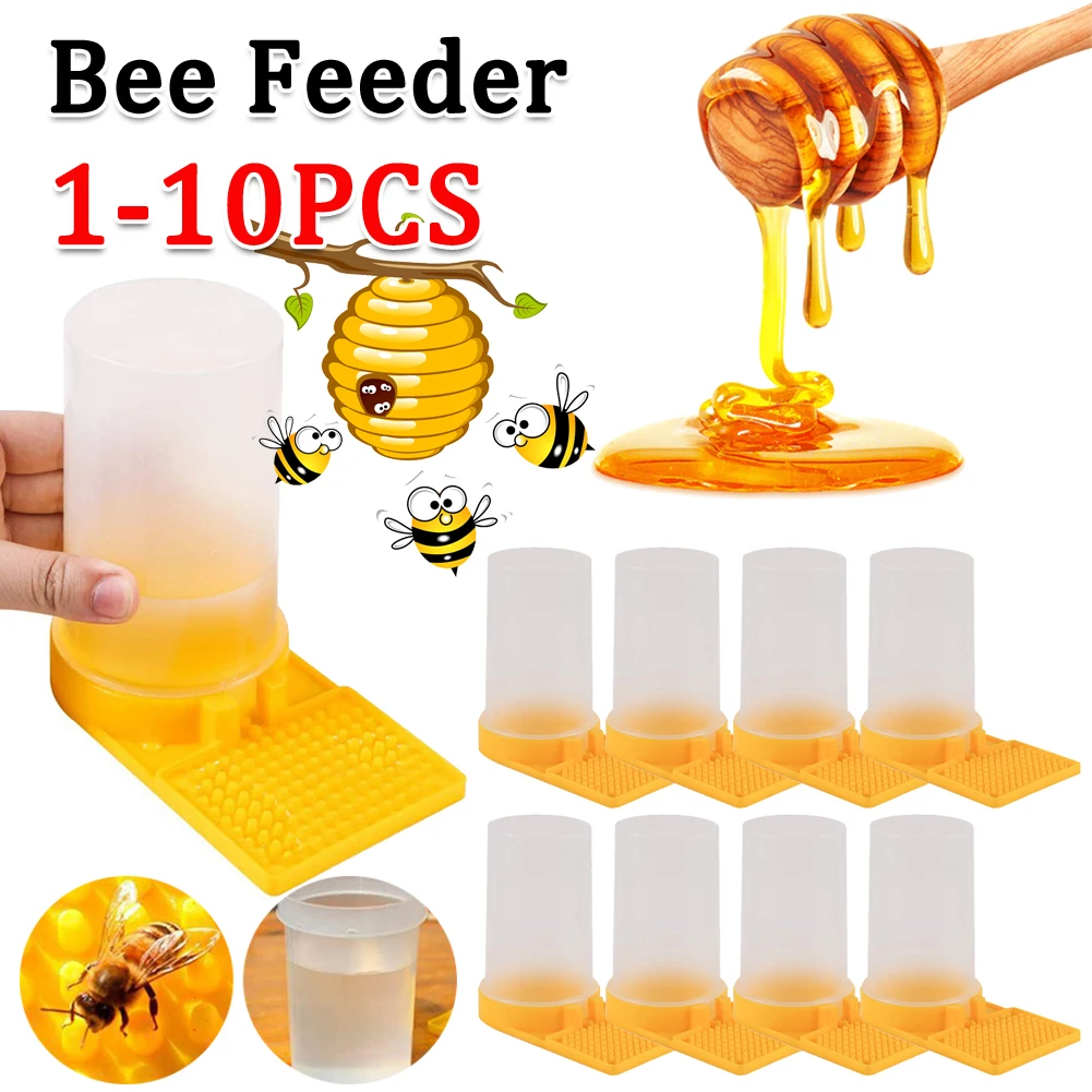 1-10pcs-Honeycomb-Bee-Watering-Feeder-Honey-Bee-Nest-Door-Feeding ...