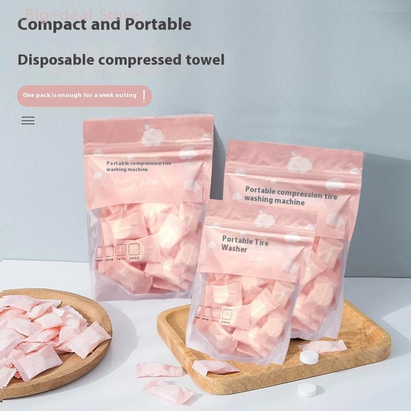 【M】20/50PCS Mini Compressed Towel Disposable Capsules Towels Magic Face ...