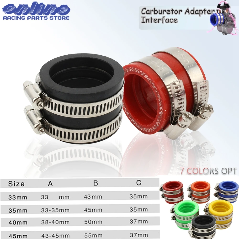 33-35-40-45mm-Carburetor-Adapter-Interface-Inlet-Pipe-Intake-For-KEIHIN ...