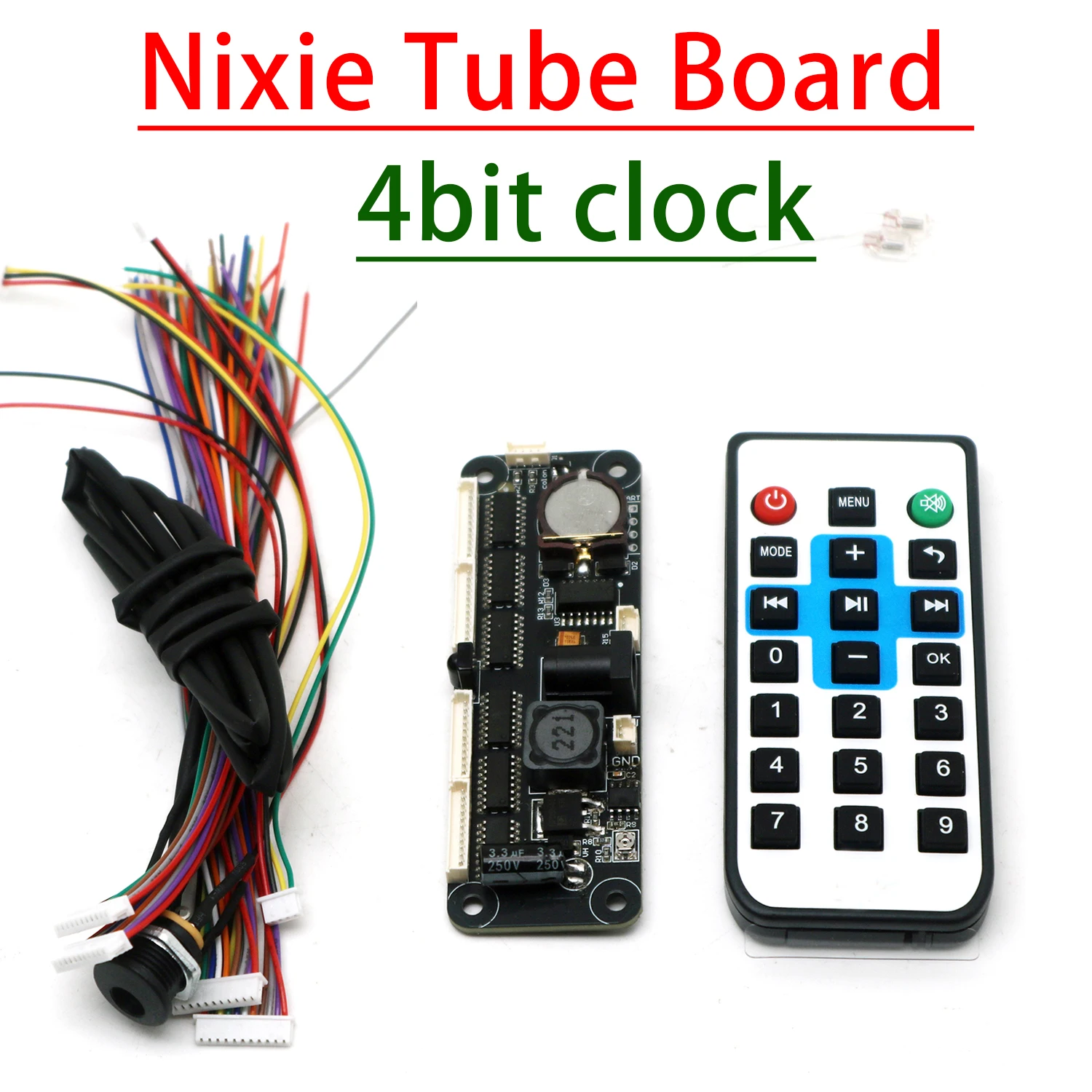 Universal Nixie Tube Clock Board with Remote Control 4Bit Controller ...