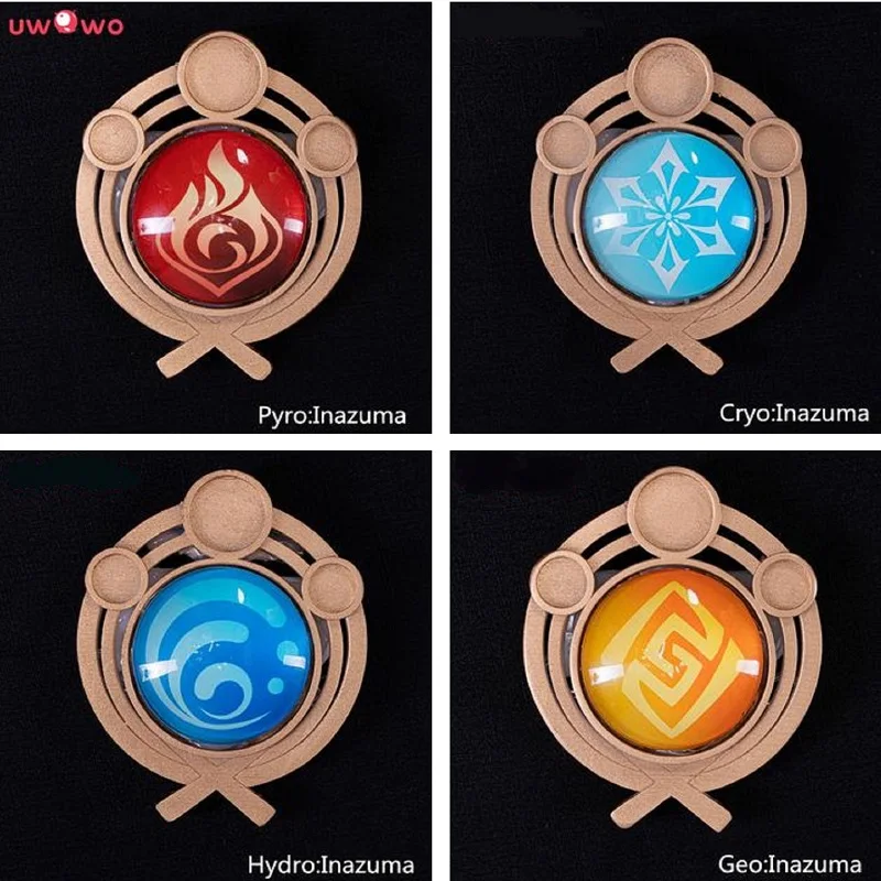 UWOWO Game Genshin Impact Inazuma Vision "Eye of God" Led Cosplay Props ...