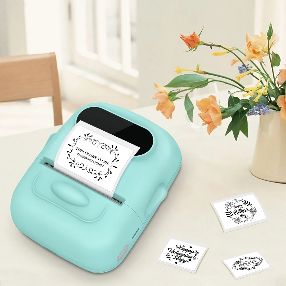 Portable-Mini-Printer-E210-Thermal-Label-Printer-No-Ink-Printing ...