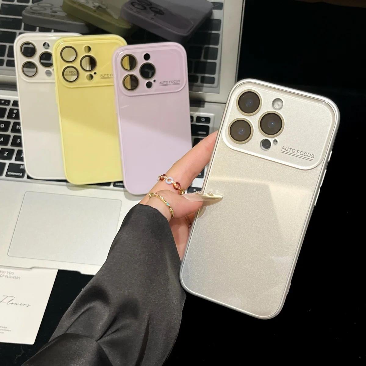Luxury Glossy Tempered Glass Candy Phone Case For iPhone 17 16 15 14 13 ...