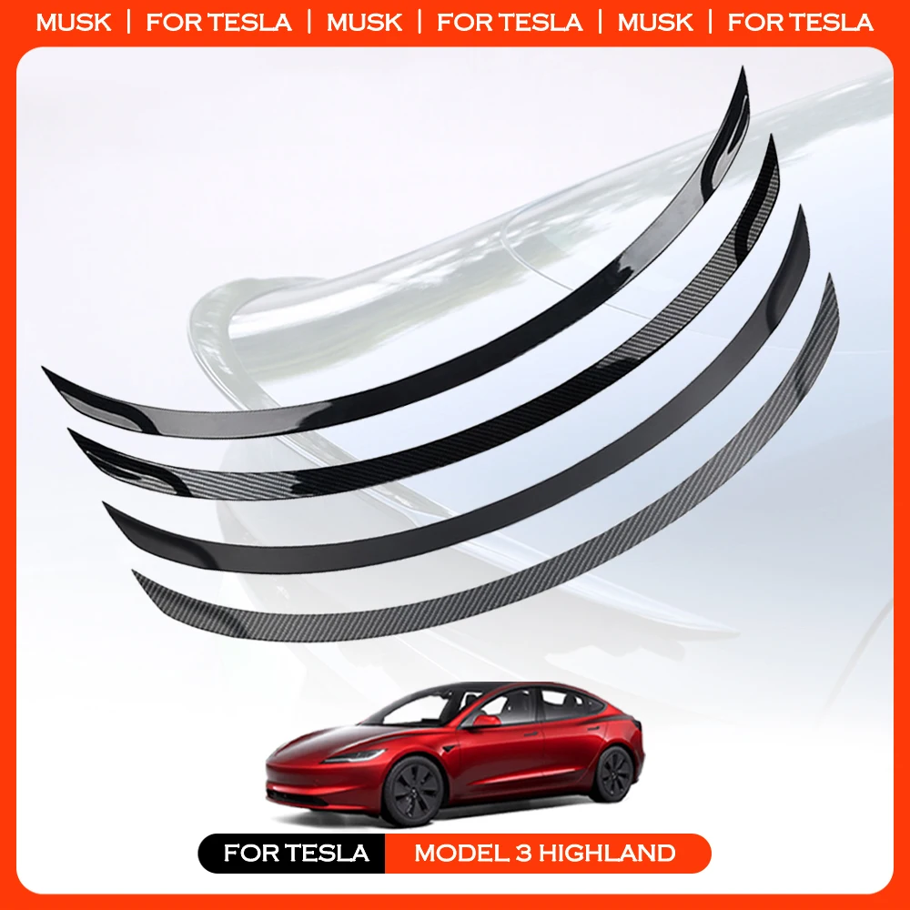 For-Tesla-Model-3-Highland-2024-Rear-Spoiler-Wings-Car-Trunk-ABS ...