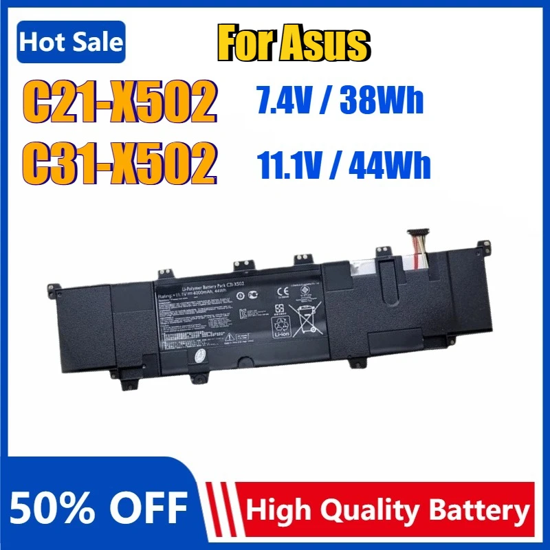 New C21-X502 C31-X502 Laptop Battery for Asus VivoBook S500 S500CA ...