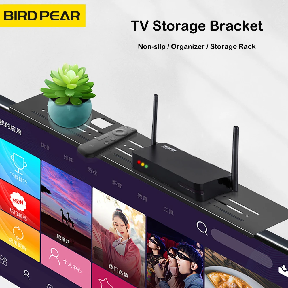 Tv Screen Top Storage Shelf Rack Holder 23inch Adjustable Computer ...