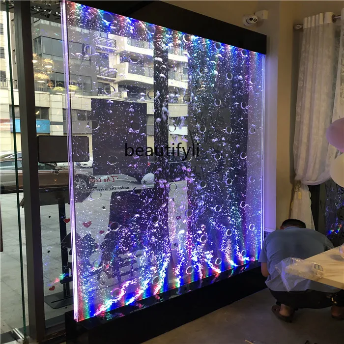 Water-Bubble-Wall-Fish-Tank-Aquarium-Hallway-Partition-Acrylic-Screen ...