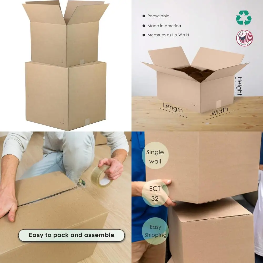 12x12x48 Inches Brown Kraft Corrugated Cardboard Boxes 25 Pack ...