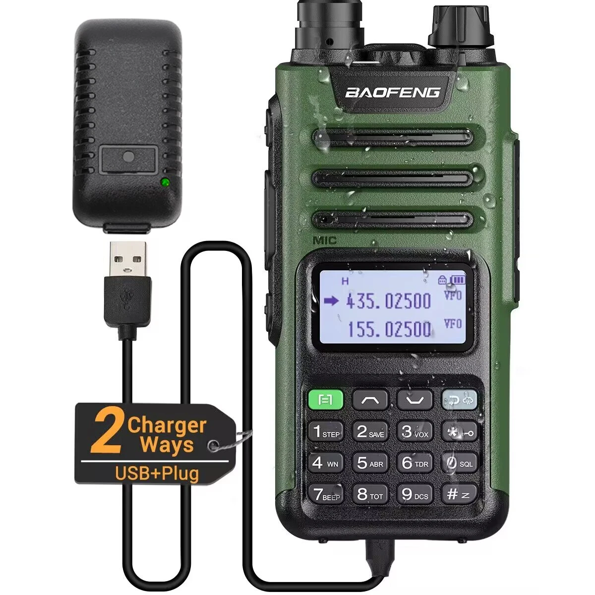 BaoFeng UV 13 PRO V1 V2 High Power Dual Band Walkie Talkie tipo C ...