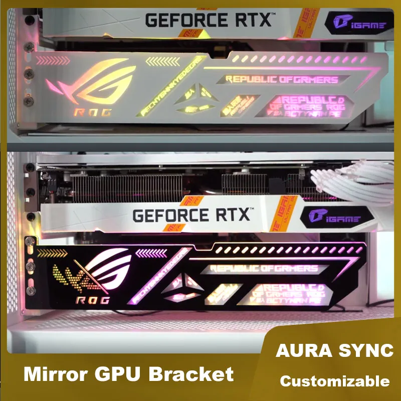 Mirror-VGA-Bracket-Laser-Engraved-RGB-GPU-Holder-MOD-Gamer-GPU-Anti ...