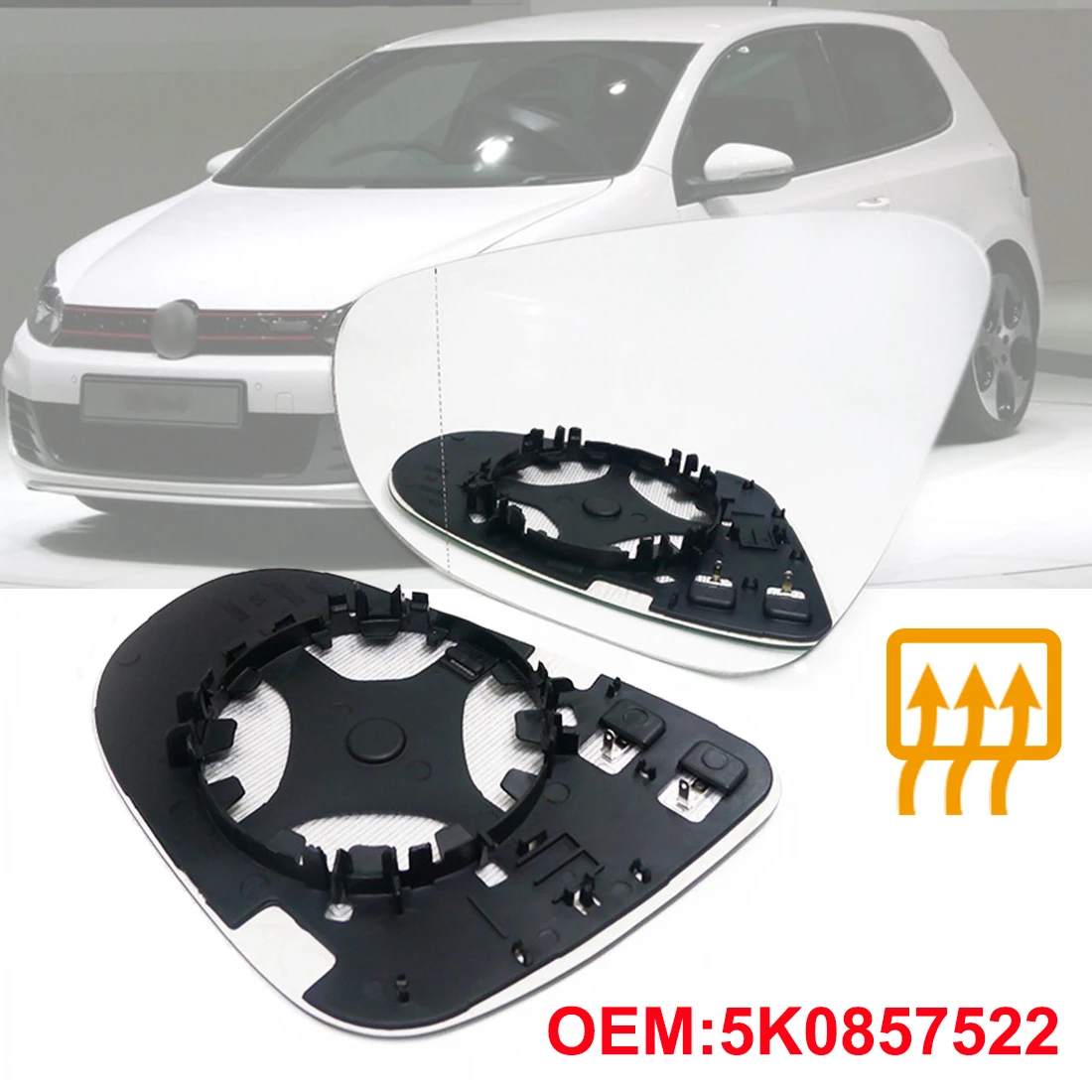 Car-Rearview-Left-Right-Heated-Exterior-Wide-Angle-Mirror-Glass-for ...