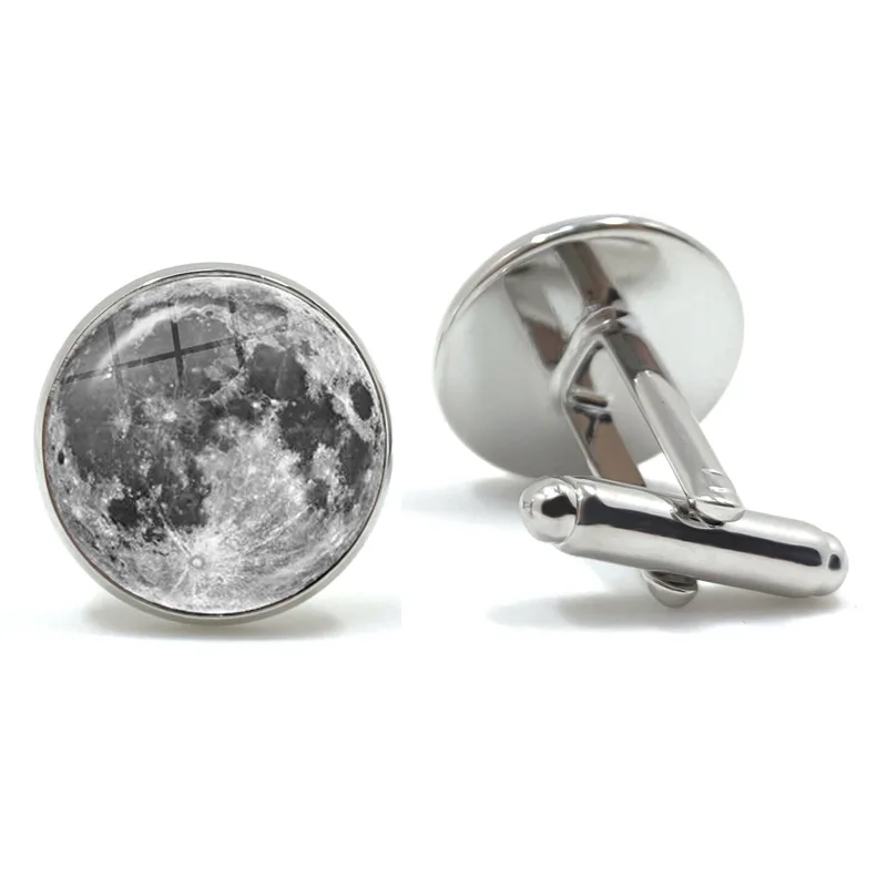 Phase-Of-The-Moon-Pattern-Cufflinks-16mm-Glass-Cabochon-New-Moon-Lunar ...