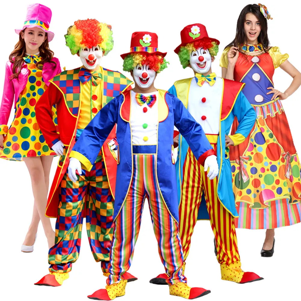 Adult-Funny-Circus-Clown-Cosplay-Costumes-Carnival-Party-Show-With-Wig ...