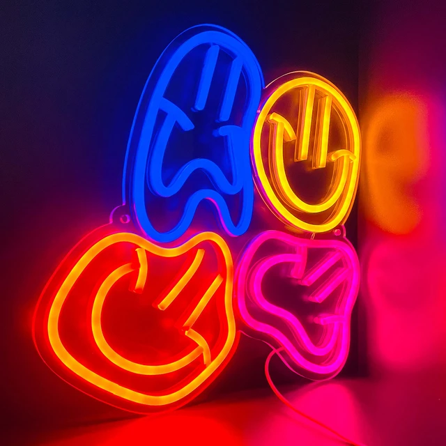 cheap store sale Fun Bright Melting Yellow Smiley Face LED Night Light ...