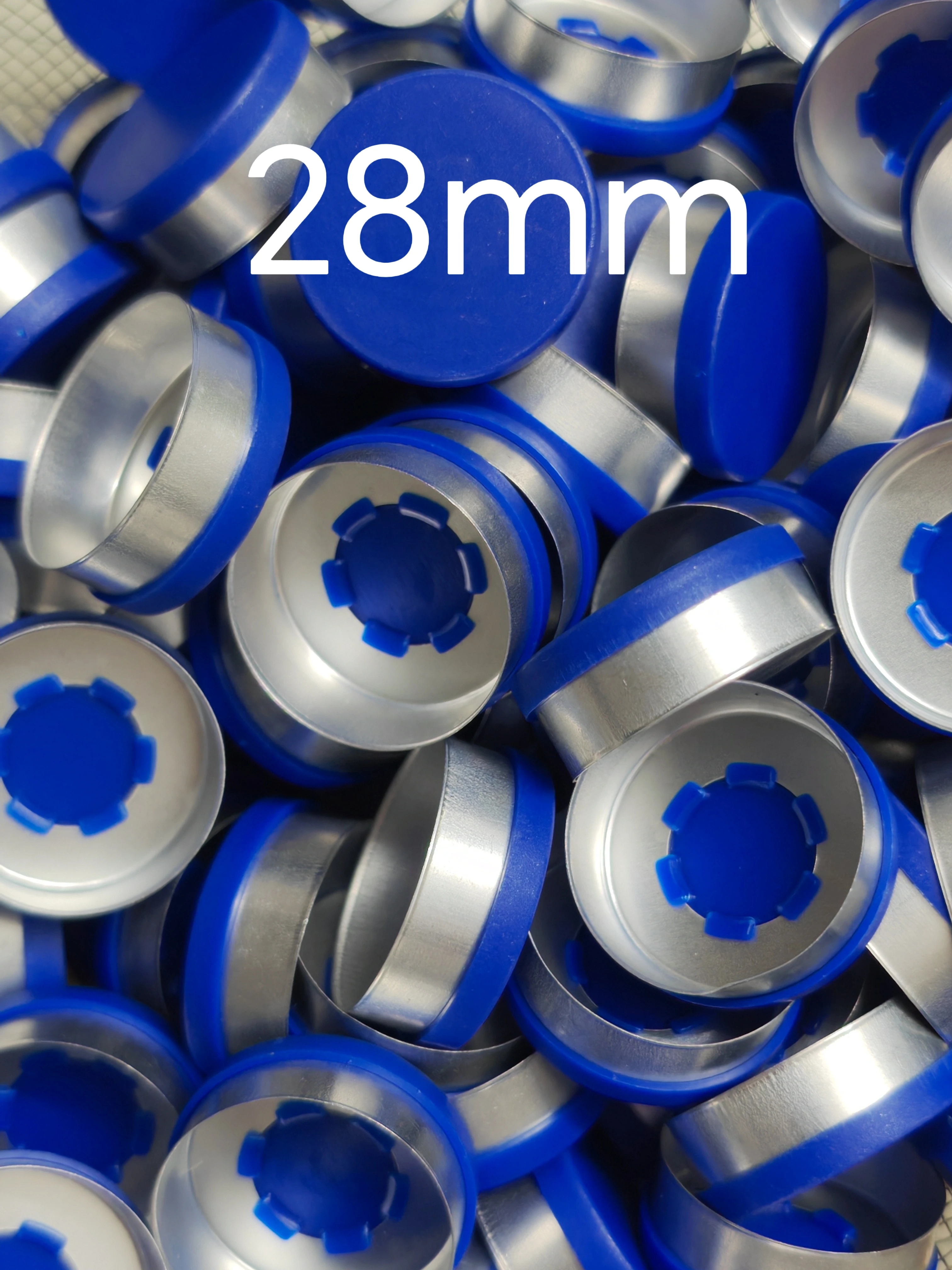 28mm-100pcs-lot-Plastic-Aluminium-Cap-All-Kinds-Of-Colored-Sealing-Caps ...