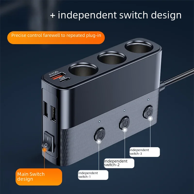 One-to-three-Car-Cigarette-Lighter-Multi-function-Usb3-0-Pd-Interface ...