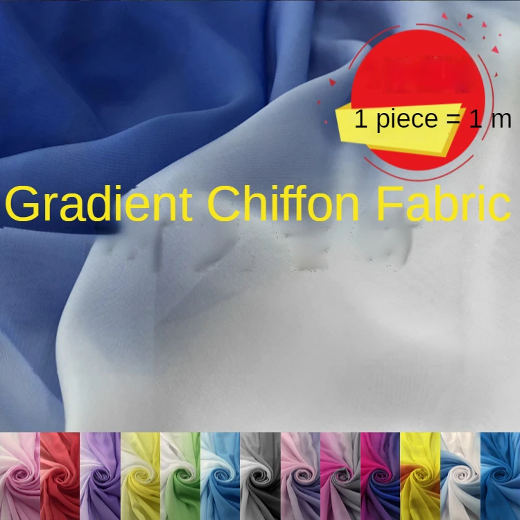Gradient-Chiffon-Fabric-By-The-Meter-for-Sewing-Clothing-Skirts-Dresses ...