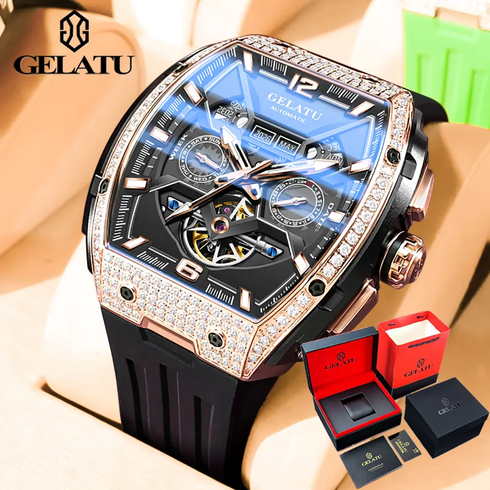 GELATU-Full-Diamond-Men-s-Watches-Flywheel-Design-Dual-Calendar ...