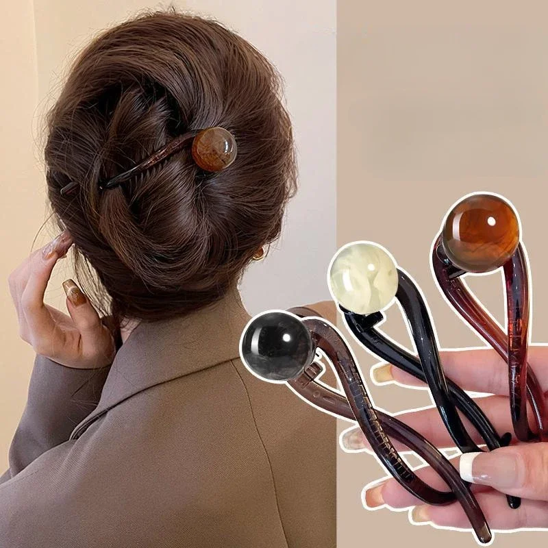 Retro-S-Shape-Ponytail-Twist-Hair-Clips-New-Fashion-Multi-colour ...