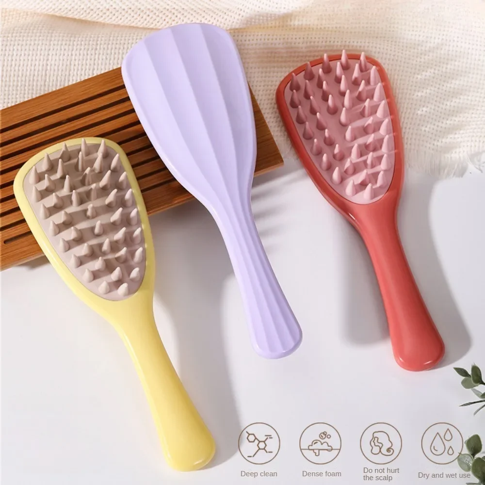 Long-Handle-Shampoo-Brush-Silicone-Scalp-Massage-Comb-Hair-Washing ...