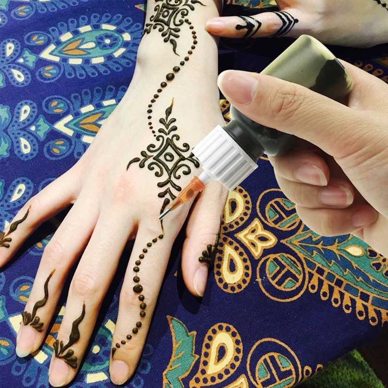 Henna-Bottle-for-Stencil-Tattoo-Set-Painting-Bottle-With-Nozzle ...